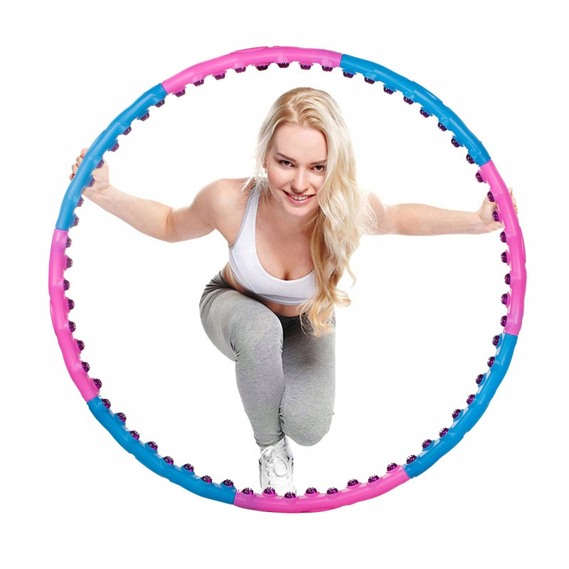Hula Hop obruč 100 cm SPRINGOS BALLS modro-růžová - Springos.cz